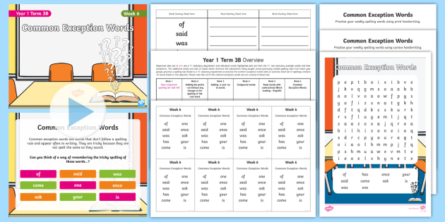 Year 1 Term 3B Week 6 Spelling Pack (teacher made)