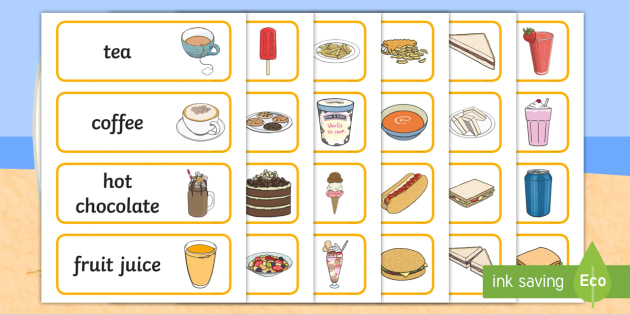 Beach Cafe Word Cards (teacher made)