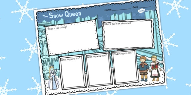 The Snow Queen Book Review Writing Frame (teacher made)