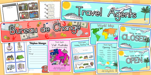 Travel Agents Role Play Pack - travel agents, role play, roleplay