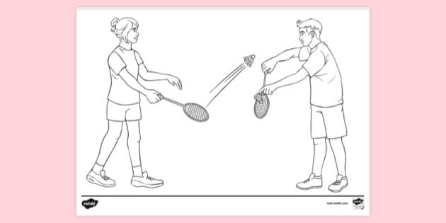 FREE! - Forehand and Backhand Colouring Sheet | Colouring Sheets