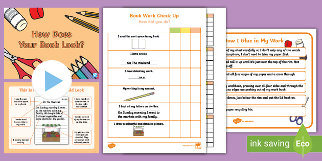 Book Work Expectations for Junior Primary (teacher made)