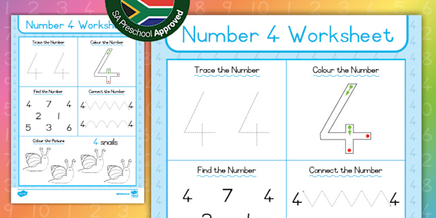 Number Tracing Worksheet 4 6 Numbers Preschool