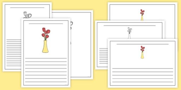 Tulips Writing Frames (teacher made)