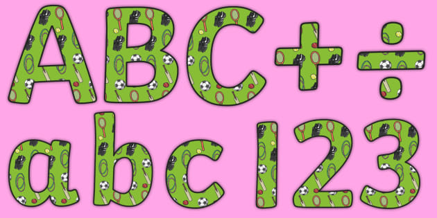 PE-Themed Display Lettering (teacher made)