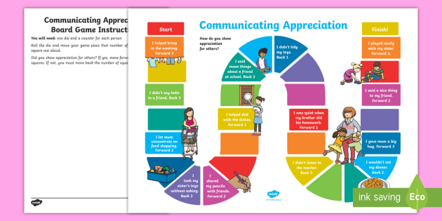 Communicating Appreciation Board Game