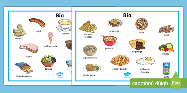 Food Word Mat Gaeilge