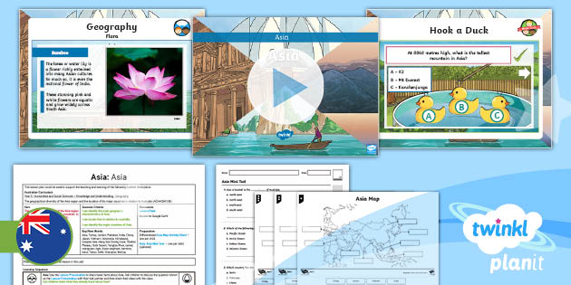 FREE! - Year 6 HASS Geography Asia Lesson 1 Asia