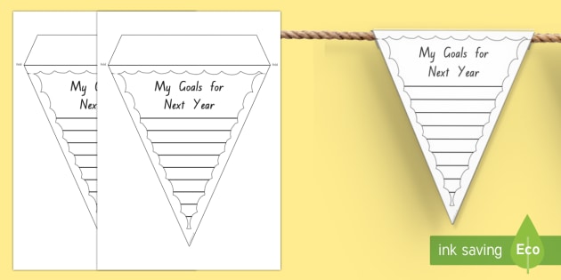 My Goals for Next Year Bunting (teacher made)
