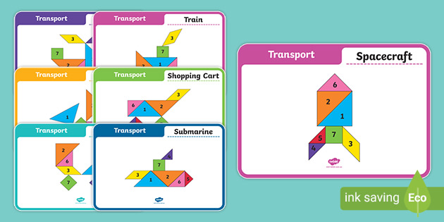 Transport-Themed Tangram Instructions - F-2 Maths - Twinkl