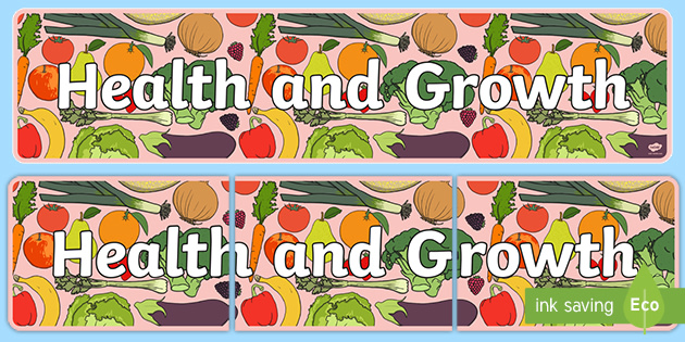 Health and Growth Banner - Healthy Eating, Display, Primary Resources