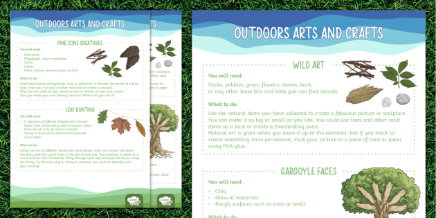 Outdoor Arts and Crafts - Outdoor Activities | Twinkl Party