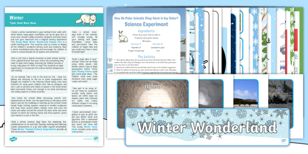 Winter Topic Hook Wow Ideas and Resource Pack (teacher made)