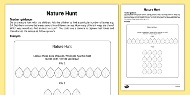 Nature Hunt Teaching Ideas