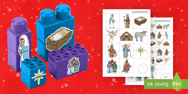 The Nativity Matching Connecting Bricks Game