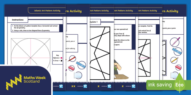 FREE! - Maths Week Scotland: Islamic Art Pattern Activity Sheet FREE! - Maths Week Scotland: Islamic Art Pattern Activity Sheet