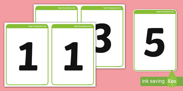 Target Throwing Points Cards (teacher made)