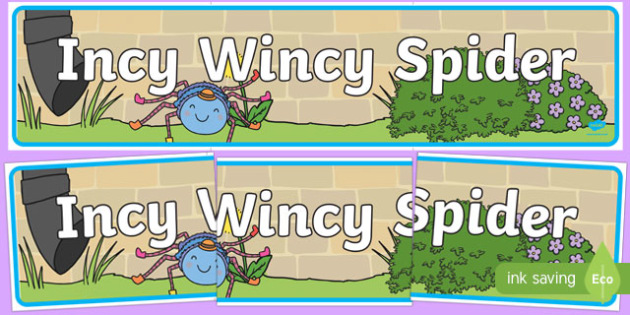 Incy Wincy Spider Display Banner