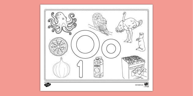 letter o coloring sheet