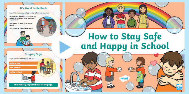 FREE! - How to Stay Safe and Happy in School PowerPoint (Year 0-3)