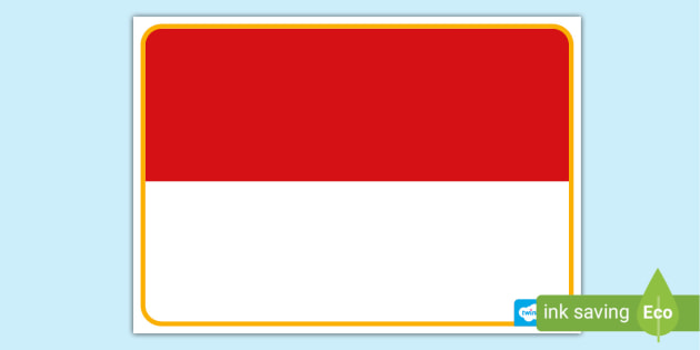 FREE! - Indonesia Flag Poster | Display | Twinkl