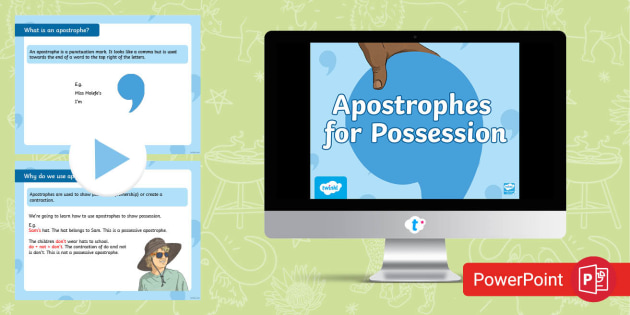 Apostrophes for Possession PowerPoint (teacher made)
