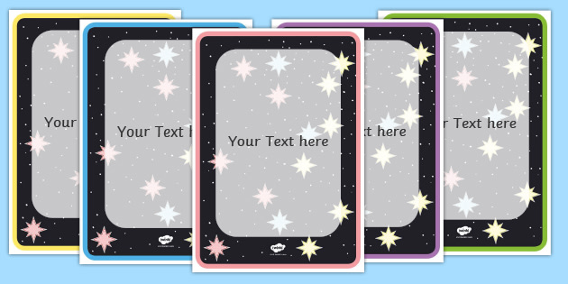 👉 Editable Patterned Display Posters Stars (teacher made)