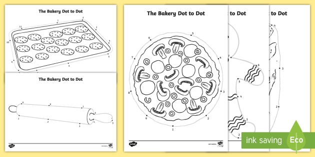 The Bakery Aistear Dot to Dot Worksheet
