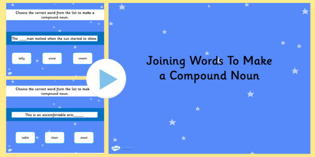 Making Compound Nouns PowerPoint Quiz - ESL Compound Nouns Quiz