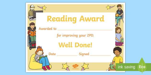 Improved ZPD Certificate (teacher made)