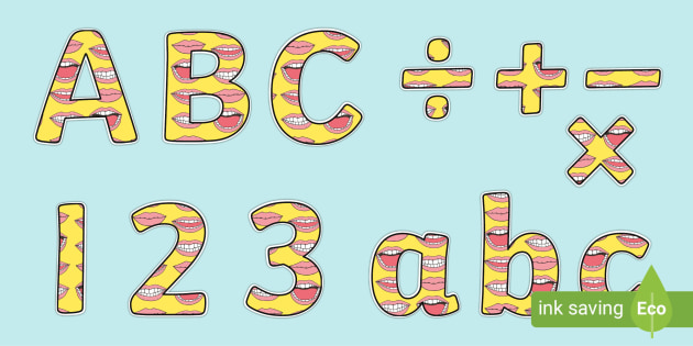 Mouth Themed Display Lettering (teacher made)