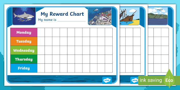 Shark-Themed Reward Chart Pack