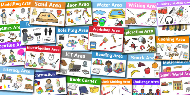 Classroom Area Signs Pack - classroom, area signs, pack, signs