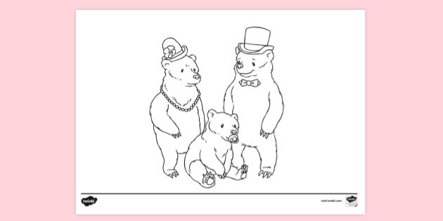 FREE! - Three Bears Colouring Sheet | Colouring Sheets