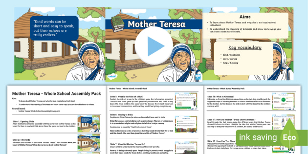 Mother Teresa Assembly Pack (teacher made)