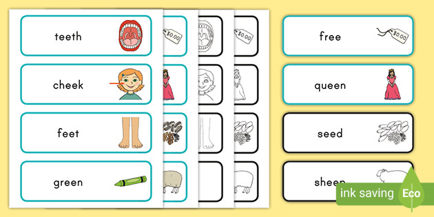 -ee Digraph Word Cards (teacher made)