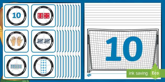 Football Representing Numbers 1-10 Sorting Activity