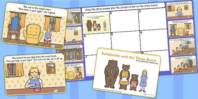 Goldilocks Story and Story Sequencing Flipchart - goldilocks
