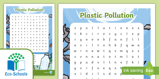 Plastic Pollution Wordsearch (creat de profesori)