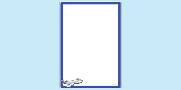 FREE! - Plane Page Border (teacher made)