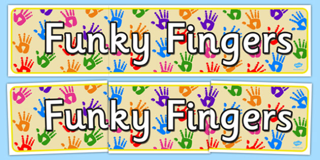 👉 Funky Fingers Display Banner (teacher made)