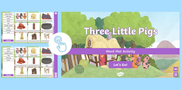 Interactive Three Little Pigs Word Mat (Teacher-Made)