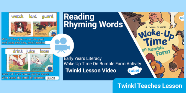 FREE! - Reading Rhyming Words On Bumble Farm | EYDS Video Lesson