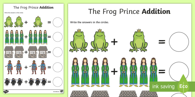 The Frog Prince Addition Sheet