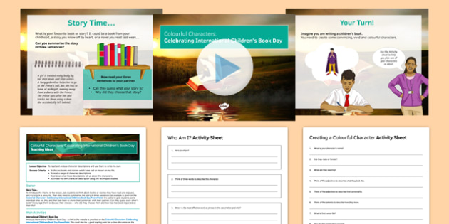 Colourful Characters Celebrating International Children's Book Day Lesson