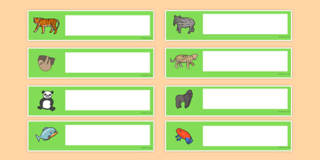 Jungle and Rainforest Themed Editable Gratnells Tray Labels