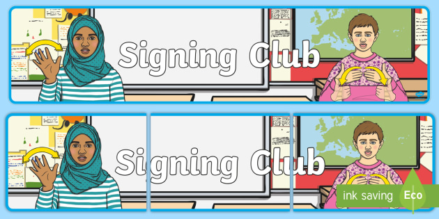 Signing Club Display Banner