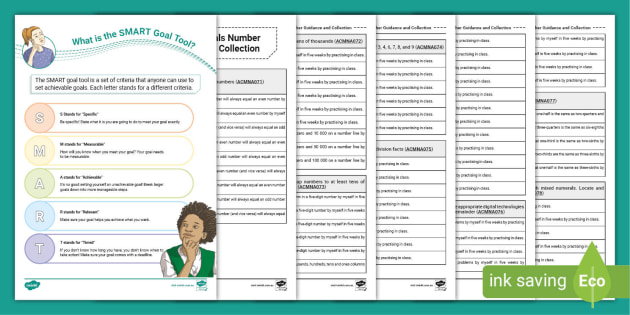 Year 4 SMART Goals Maths Teacher Guidance and Collection