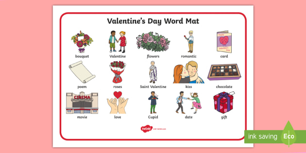 FREE! - Valentines Day Word Mat (teacher made)