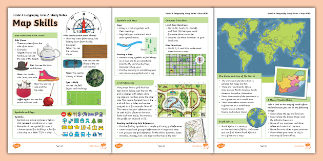 Fourth Grade Map Skills Worksheets Map And Globe Skills For 6th 8th